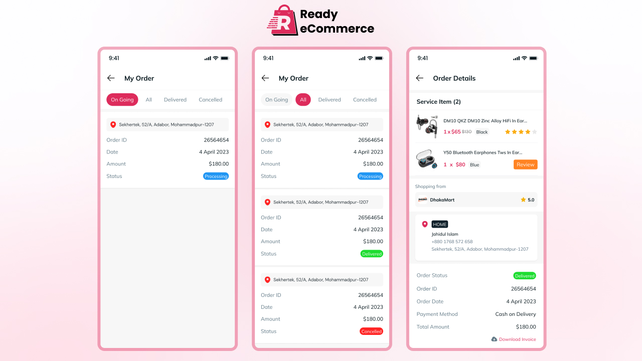 Ready Ecommerce Complete Multi Vendor Ecommerce Mobile App Customer Website With Store Pos By